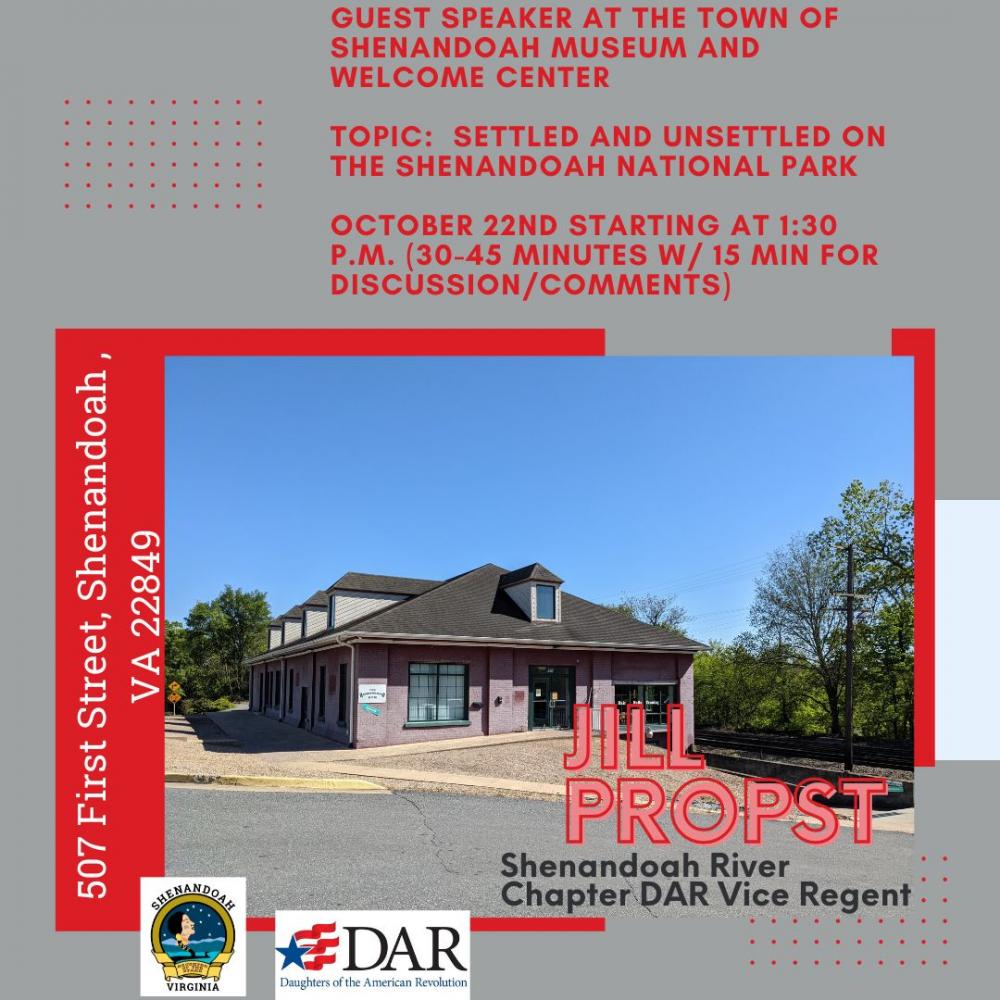 Guest Speaker at Town of Shenandoah Museum and Welcome Center ...