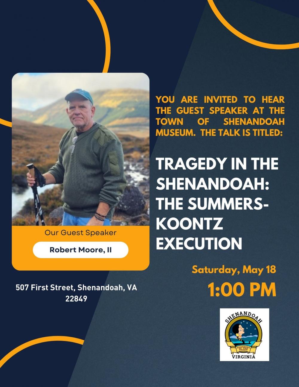 Guest Speaker at the Museum: Robert Moore, II | Shenandoah Virginia